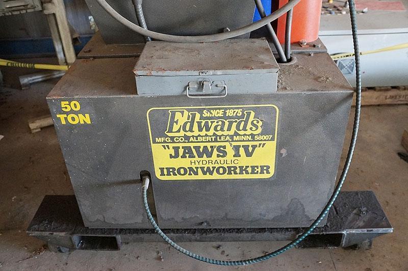 50 TON EDWARDS MODEL “JAWS IV” HYDRAULIC IRONWORKER: STOCK #13421