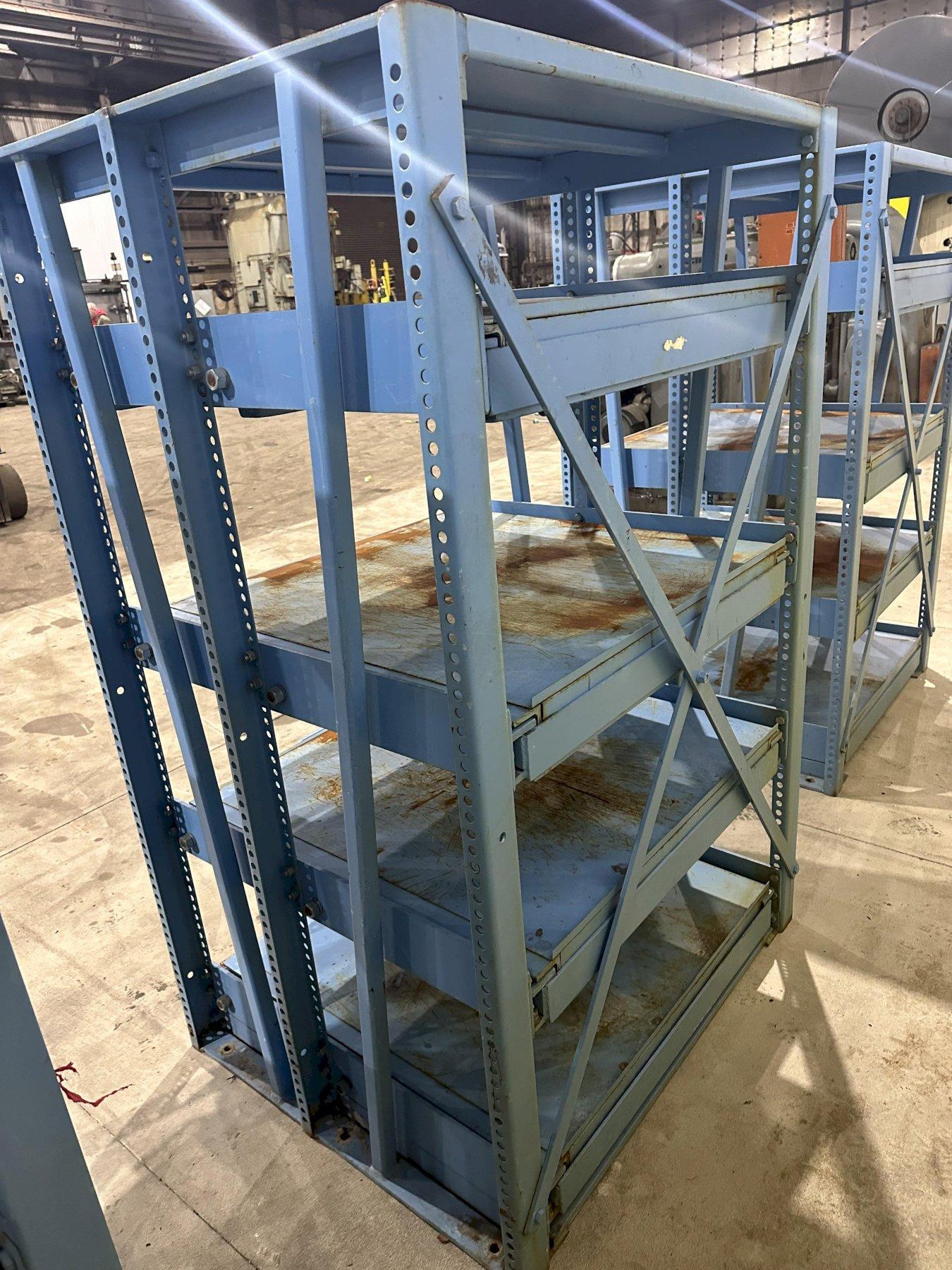 4 DRAWER ADJUSTABLE DIE STORAGE RACK, 2000 LBS CAPACITY PER PULLOUT ...