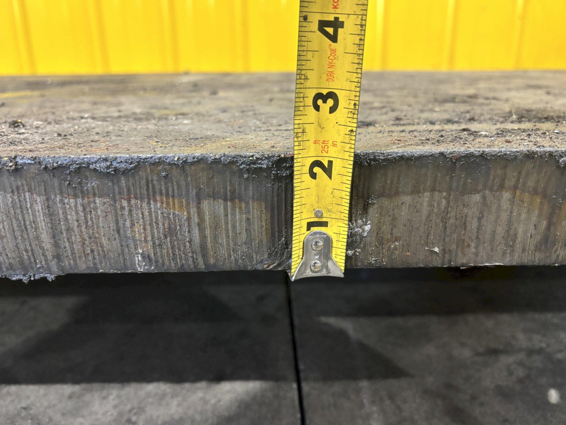 48″ X 120″ X 2″ THICK STEEL FLOOR / BOLSTER PLATE: STOCK #22738
