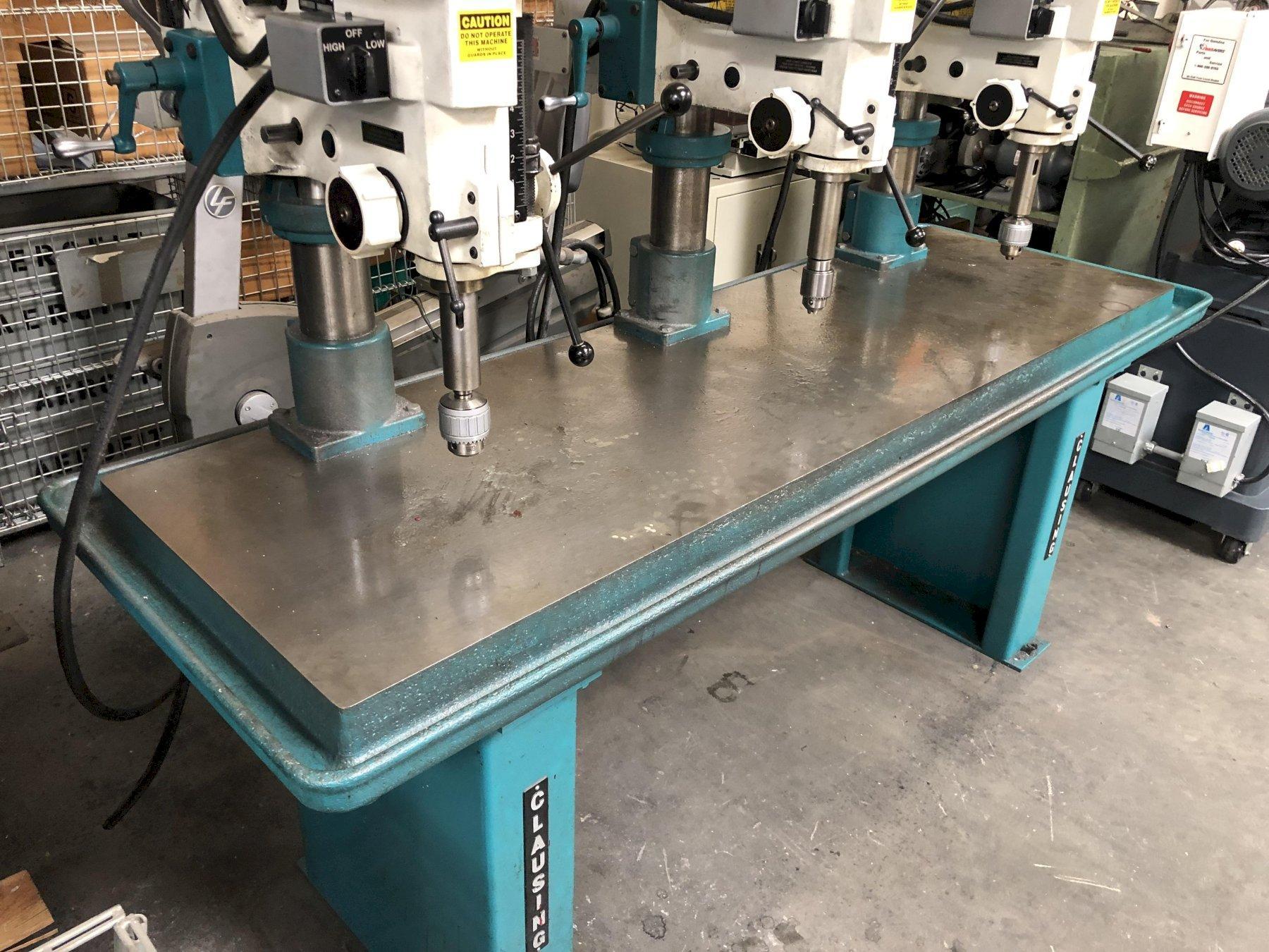 Clausing 20” 3 Head Variable Speed Drill Press Bank Gang Drill Press ...