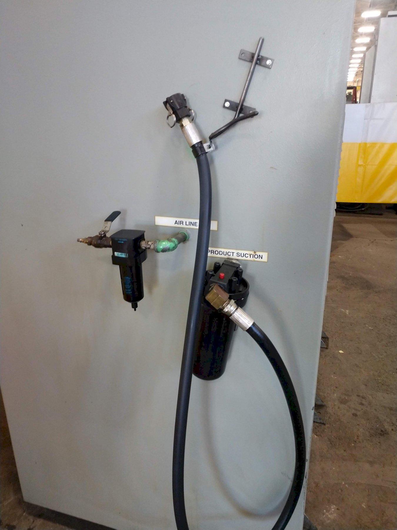 500 GALLON OIL STORAGE TANK WITH GRACO HUSKY MODEL #1040 PNEUMATIC PUMP ...