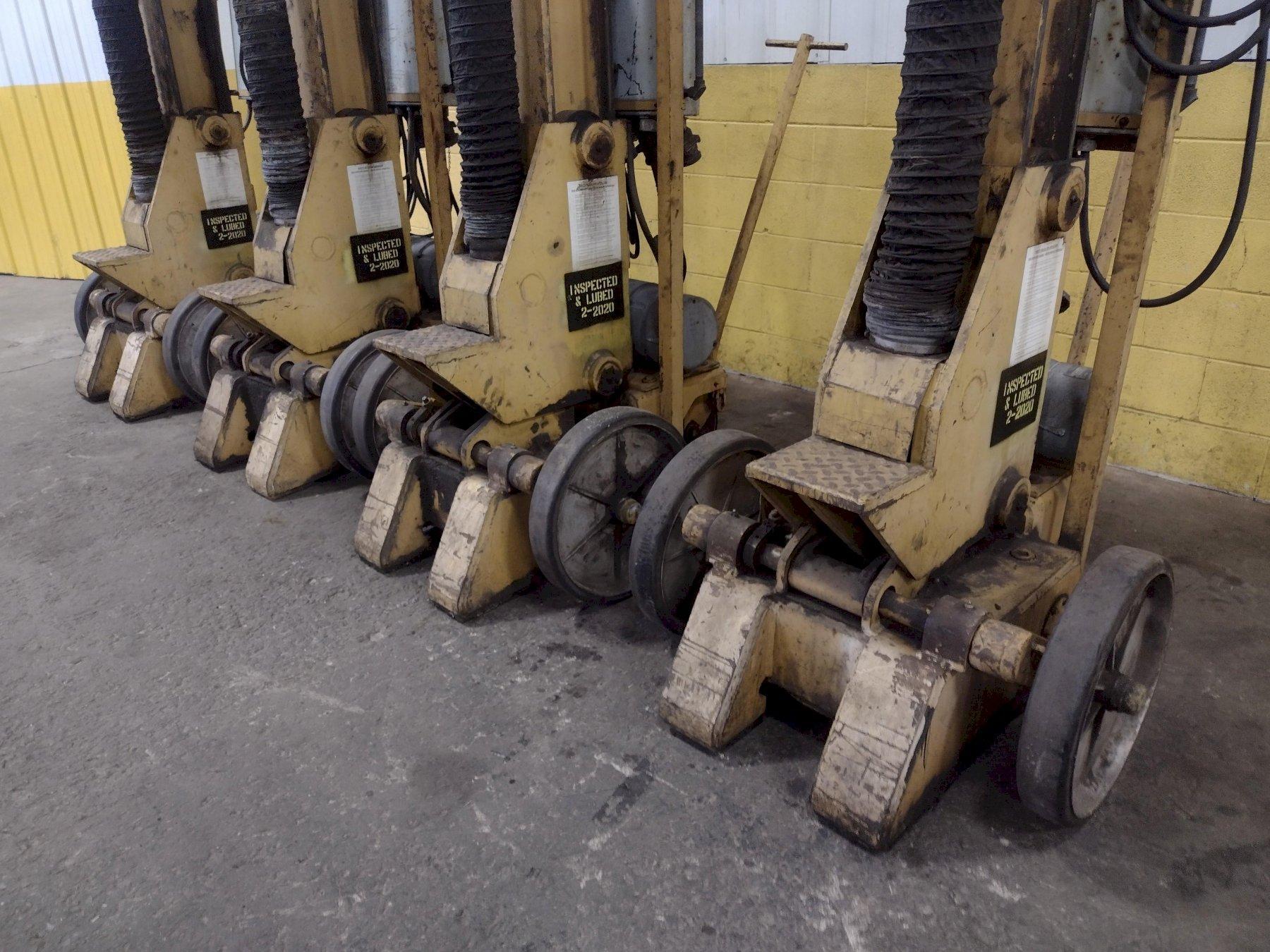 (4) 35 TON WHITING POWER PORTABLE ELECTRIC RAIL CAR LIFT JACKS: STOCK ...