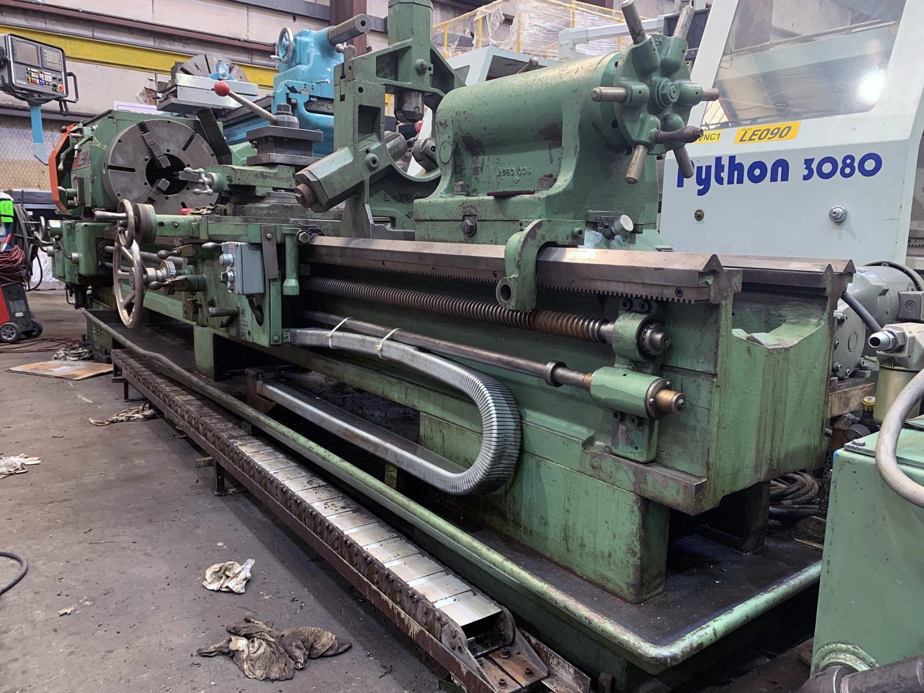 USED, 27″ x 120″ LEHMANN HOLLOW SPINDLE LATHE WITH 9″ SPINDLE BORE ...