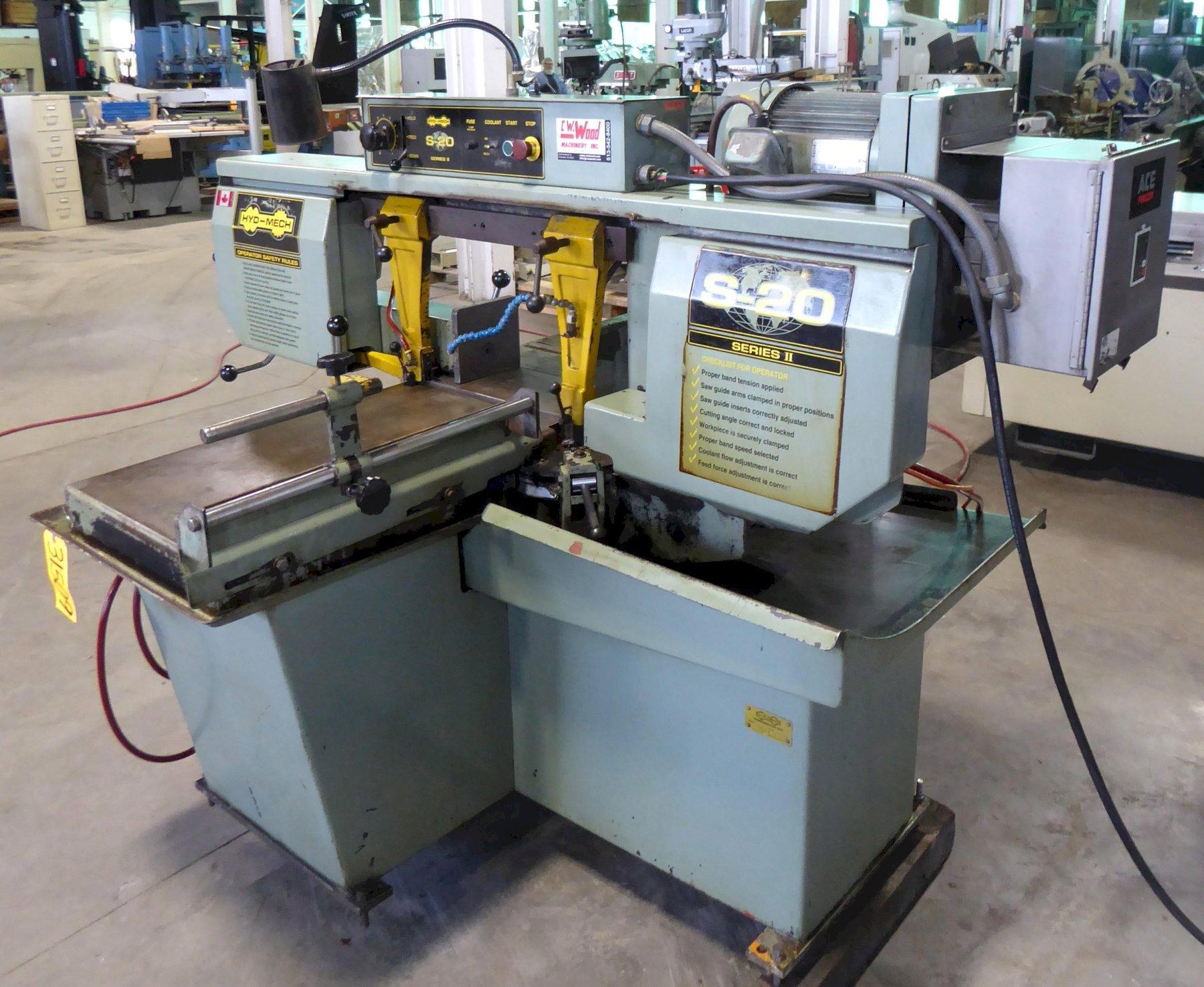 13″ x 18″ Hyd-Mech Horizontal Band Saw S-20 Series II, Miter, 1″ Blade, 2 HP, Coolant | C.W ...