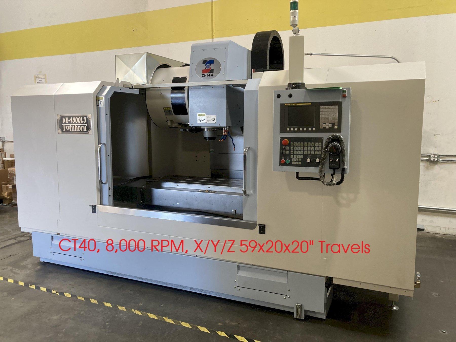 Twinhorn VE-1500L3 Vertical Machining Center with Fanuc Oi-MF Control ...