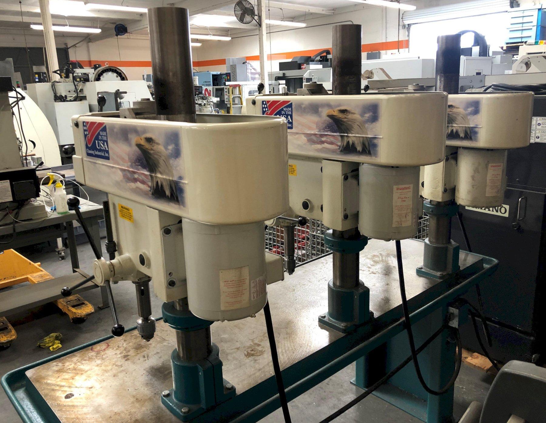 Clausing 20” 3 Head Variable Speed Drill Press Bank Gang Drill Press ...