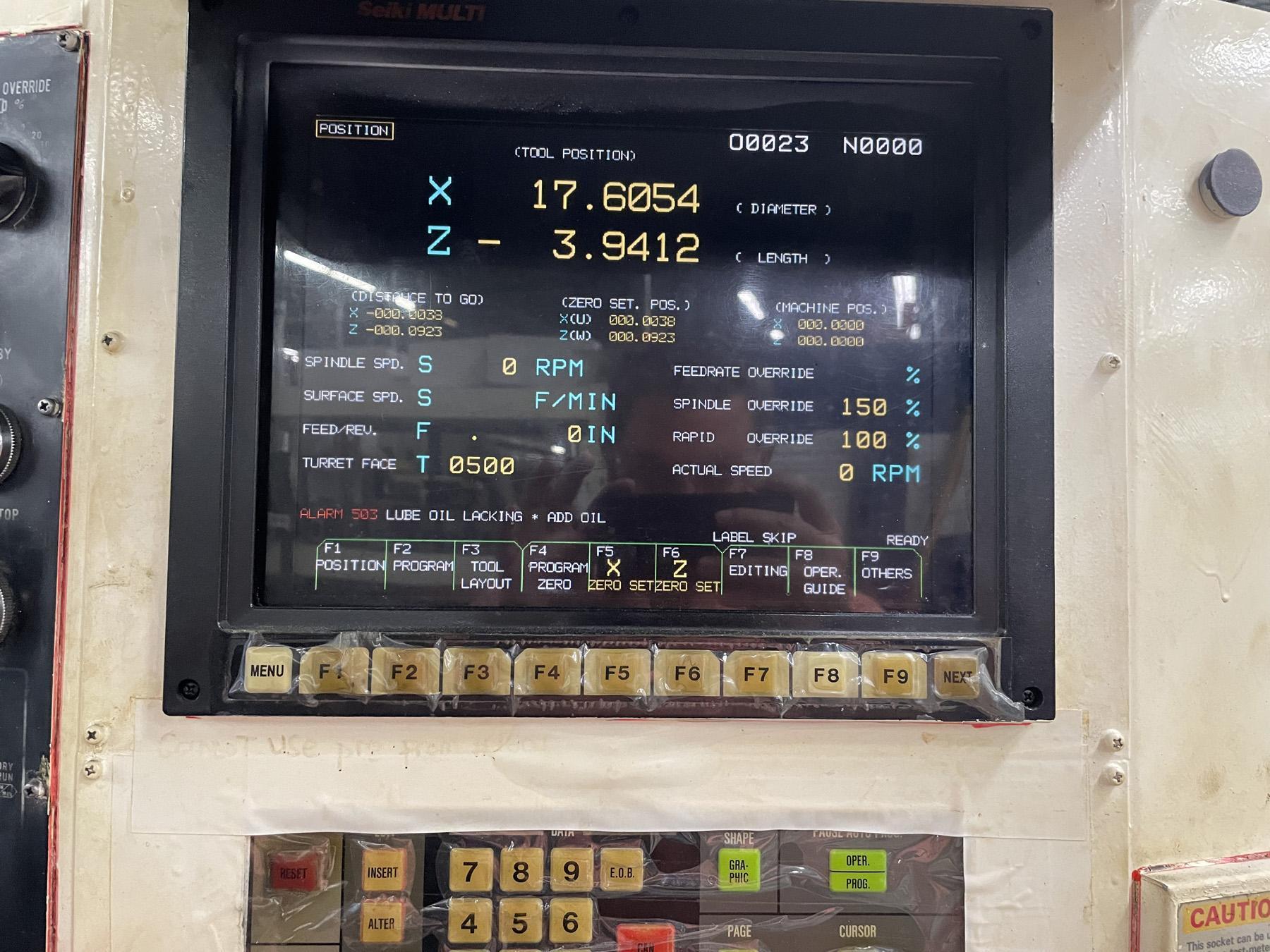 Used, Hitachi Seiki HITEC-TURN 25S CNC Slant Bed Lathe | Harris Machine ...