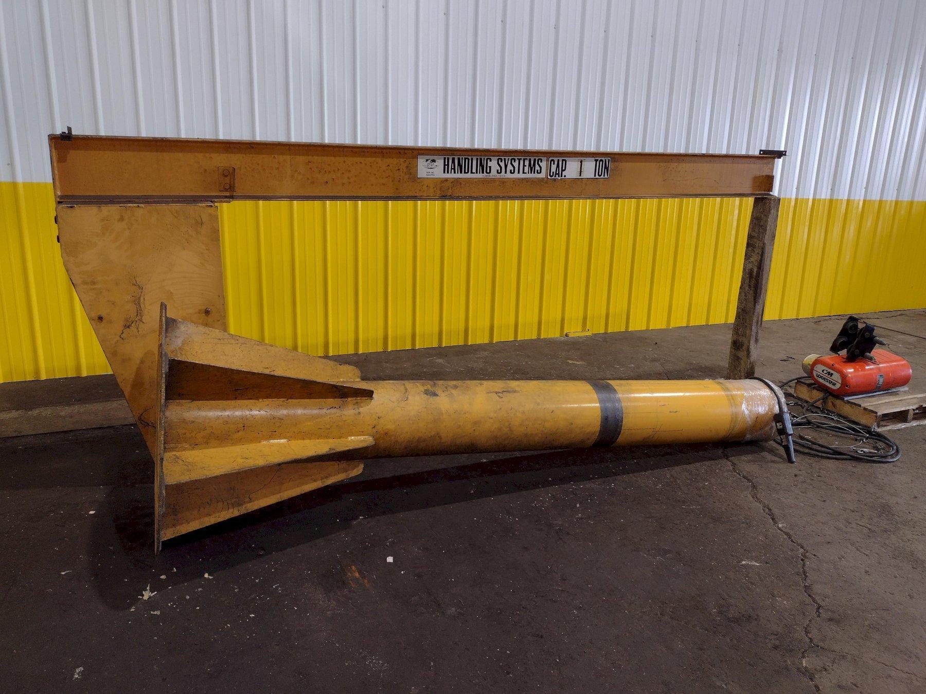 130″ X 12′ ARM X 1 – TON ROTATING JIB CRANE W/ 1-TON CN ELECTRIC CHAIN ...