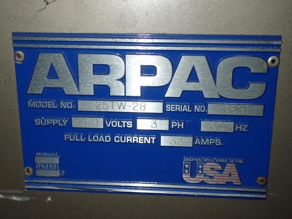 ARPAC Model: 25TW-28 Intermittent Motion Tray Wrapper | Portage ...
