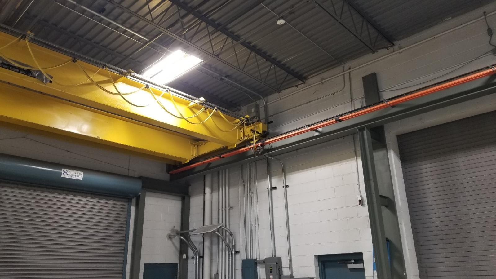 5 TON X 28′ WIDE YALE OVERHEAD CRANE & 50′ LONG FREE-STANDING RUNWAY ...