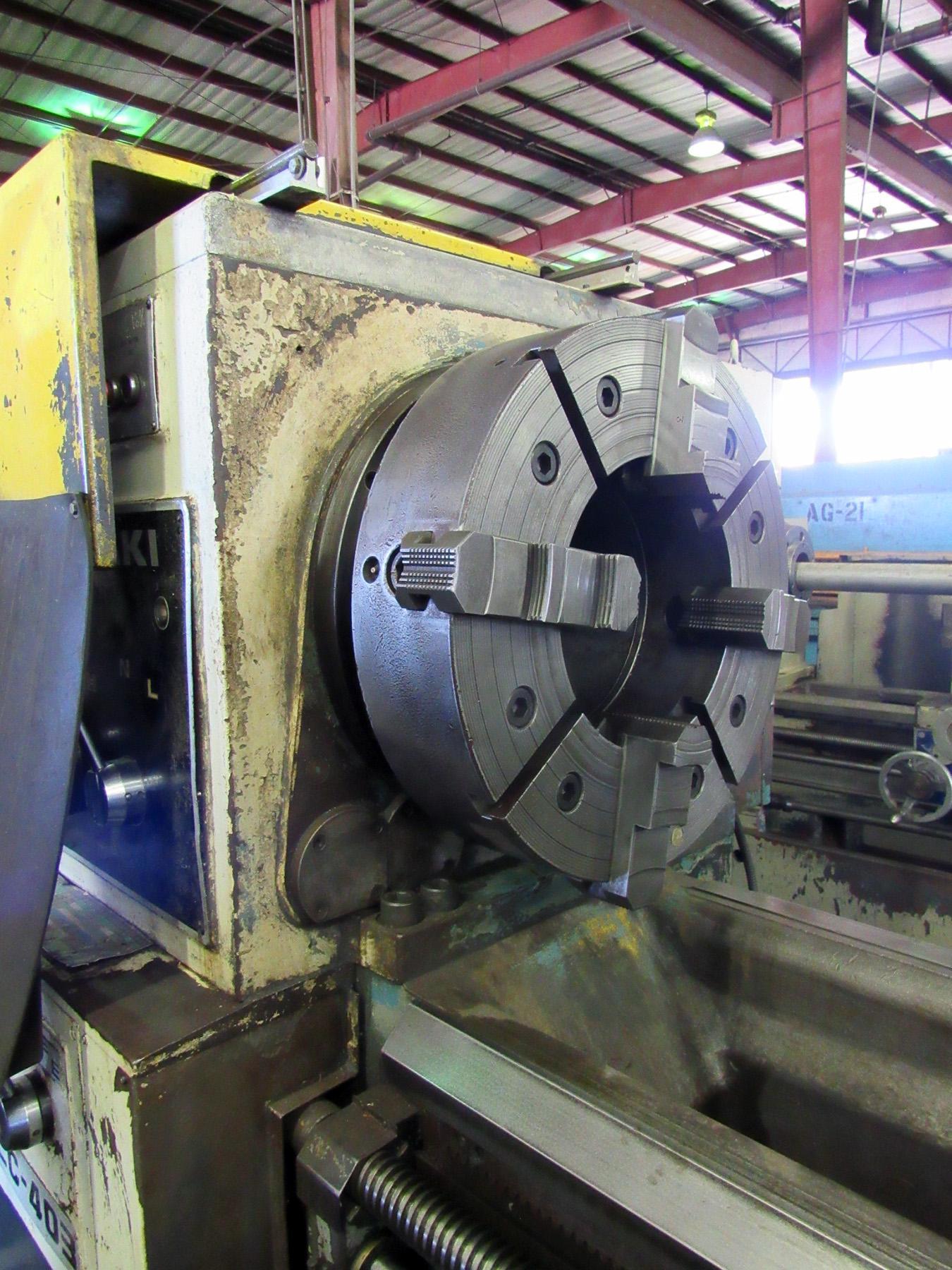USED, 32″ X 118″ KURAKI MODEL LC-403 30 HOLLOW SPINDLE LATHE WITH 12.5 ...