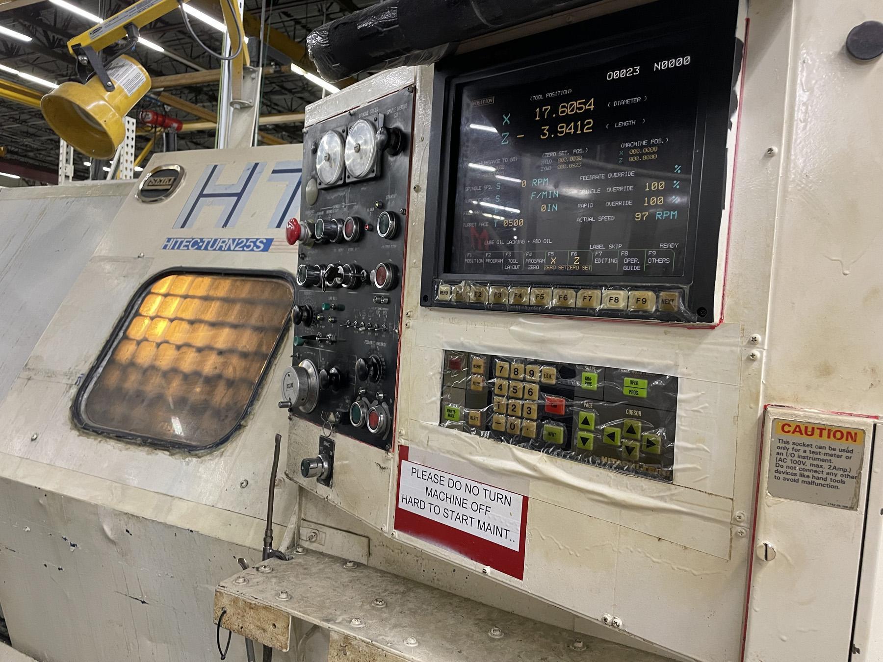 Used, Hitachi Seiki HITEC-TURN 25S CNC Slant Bed Lathe | Harris Machine ...