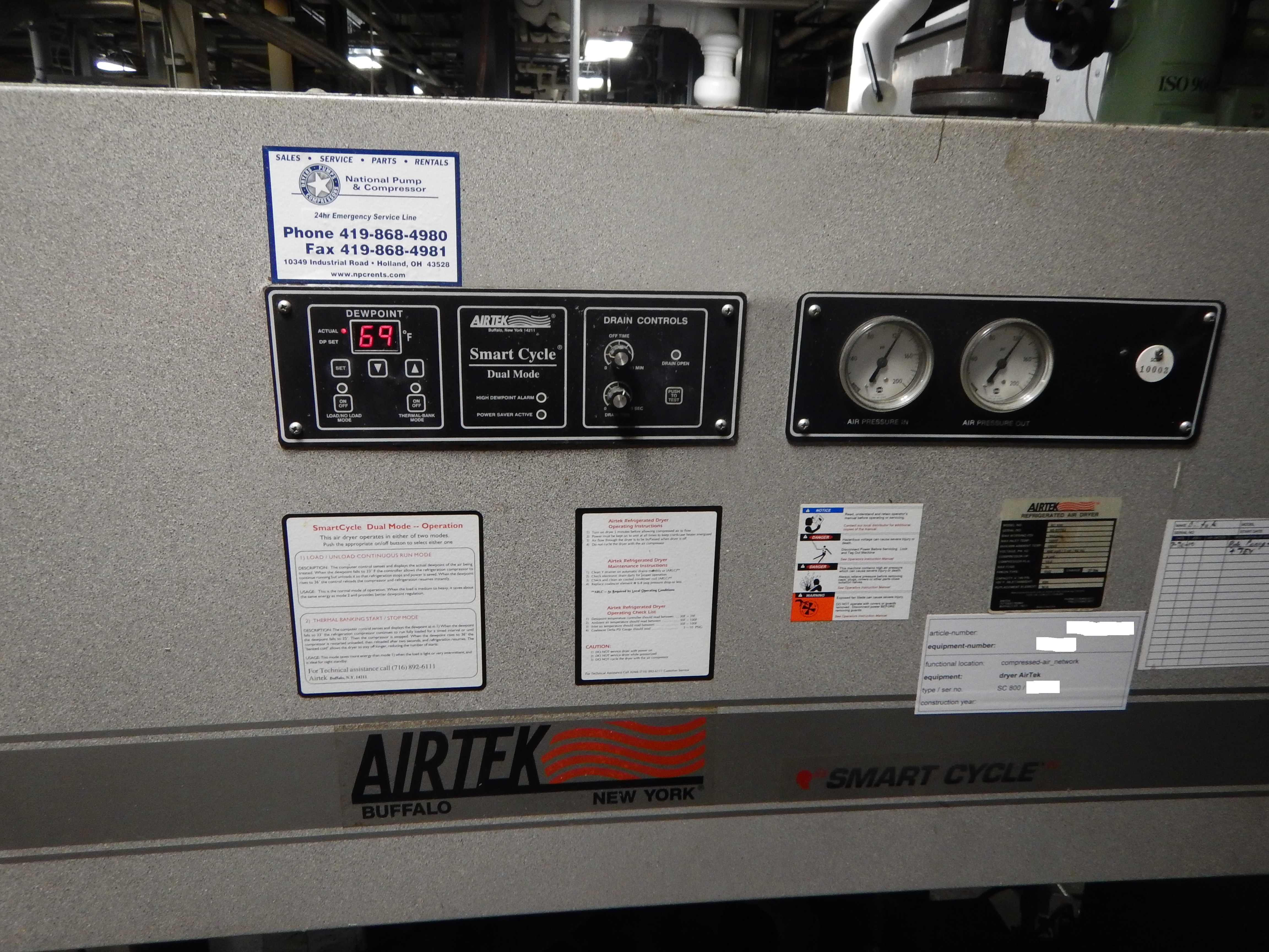 Airtek SC 800 Refrigerated Air Dryer | G-2000 Inc.