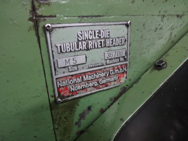 National Model M5 High Speed Single Die Tubular Rivet Header | Hariton ...