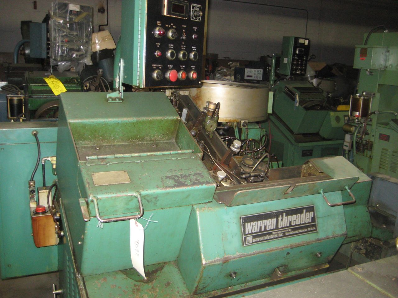 Used 1/4″ Warren Model WT-1000 High Speed Flat Die Thread Roller ...