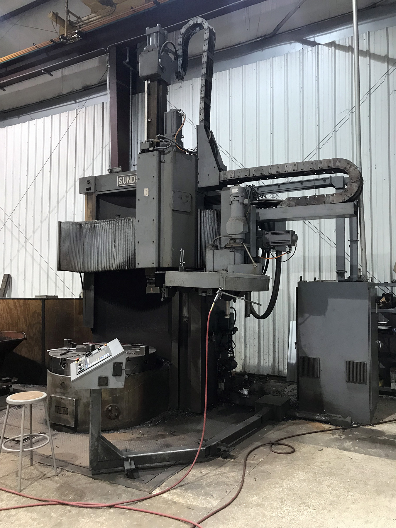USED, 57″ SUNDSTRAND/MORANDO HIGH COLUMN CNC VERTICAL BORING MILL ...