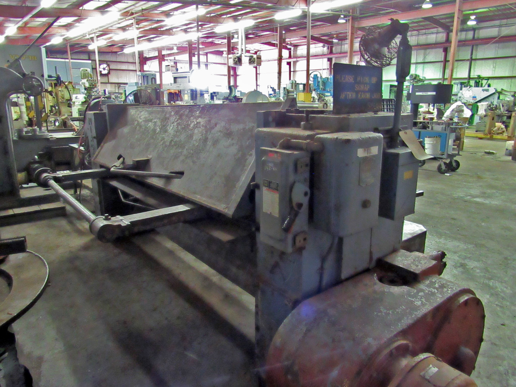 USED, 1/4″ X 8′ NIAGARA MODEL 88 POWER SQUARING SHEAR | Harris Machine ...