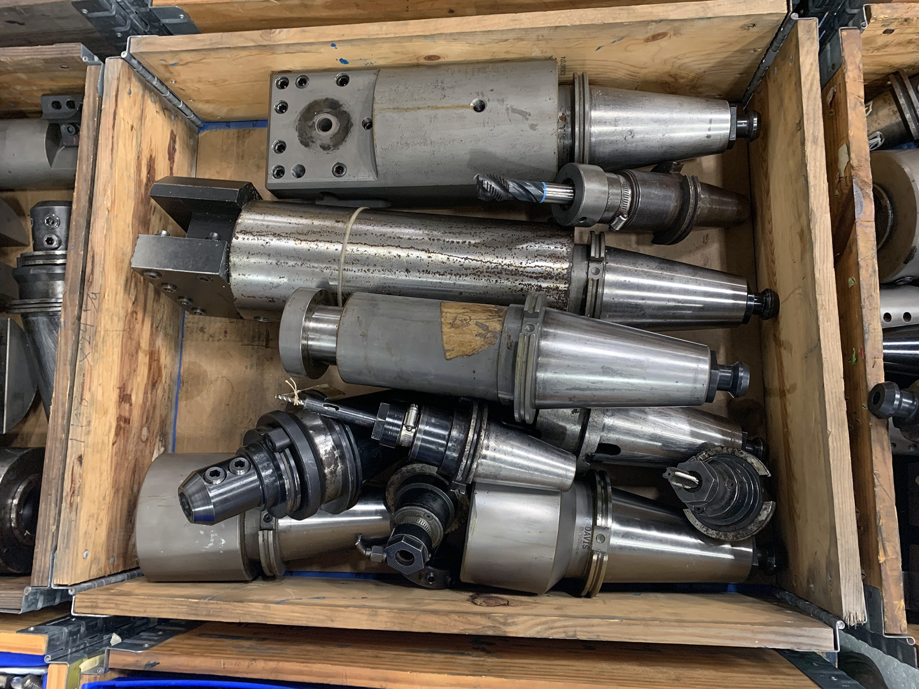 USED, LOT OF 60 TAPER TURNING, BORING, AND MILLING TOOL HOLDERS ...
