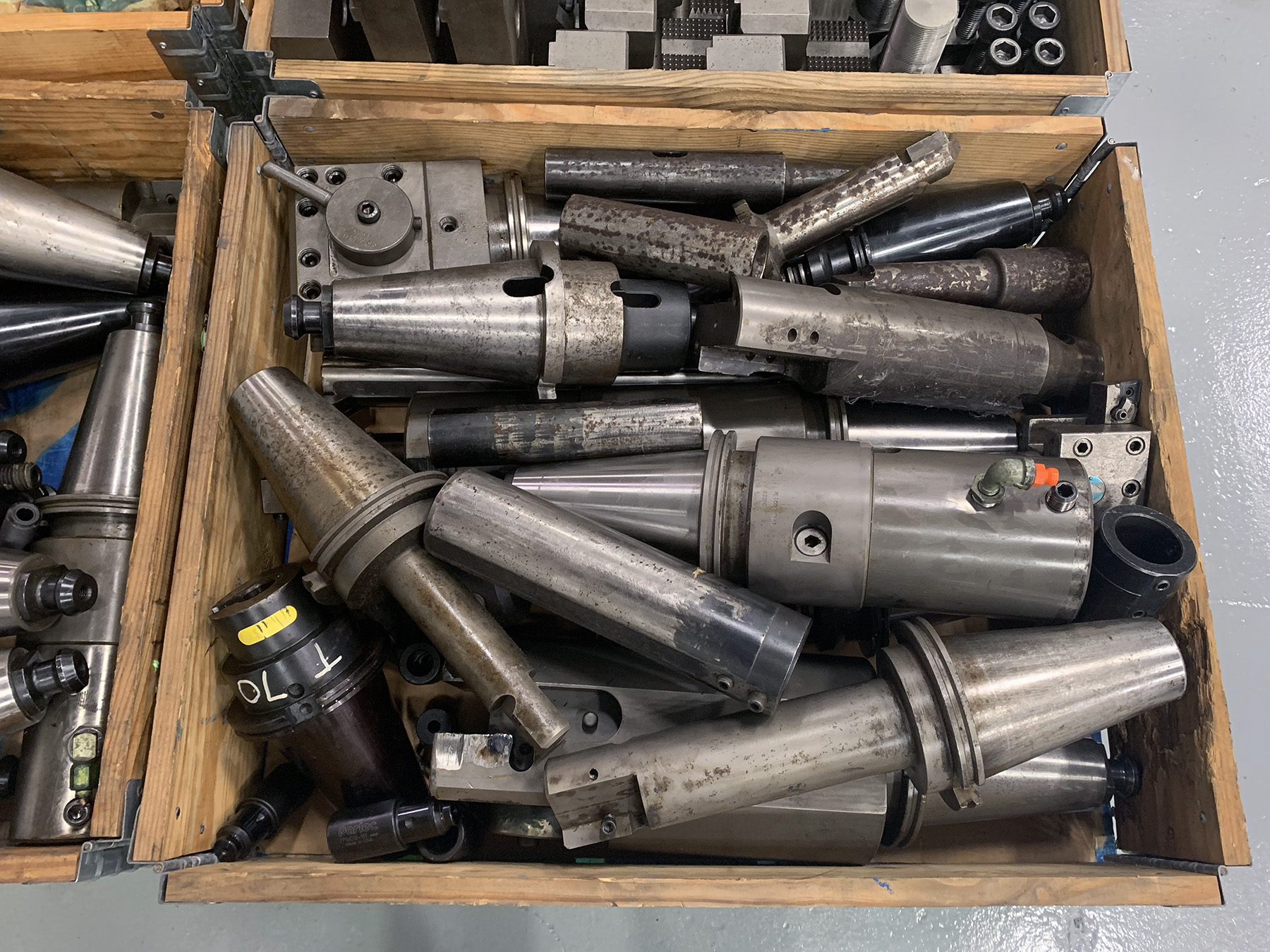 USED, LOT OF 60 TAPER TURNING, BORING, AND MILLING TOOL HOLDERS ...
