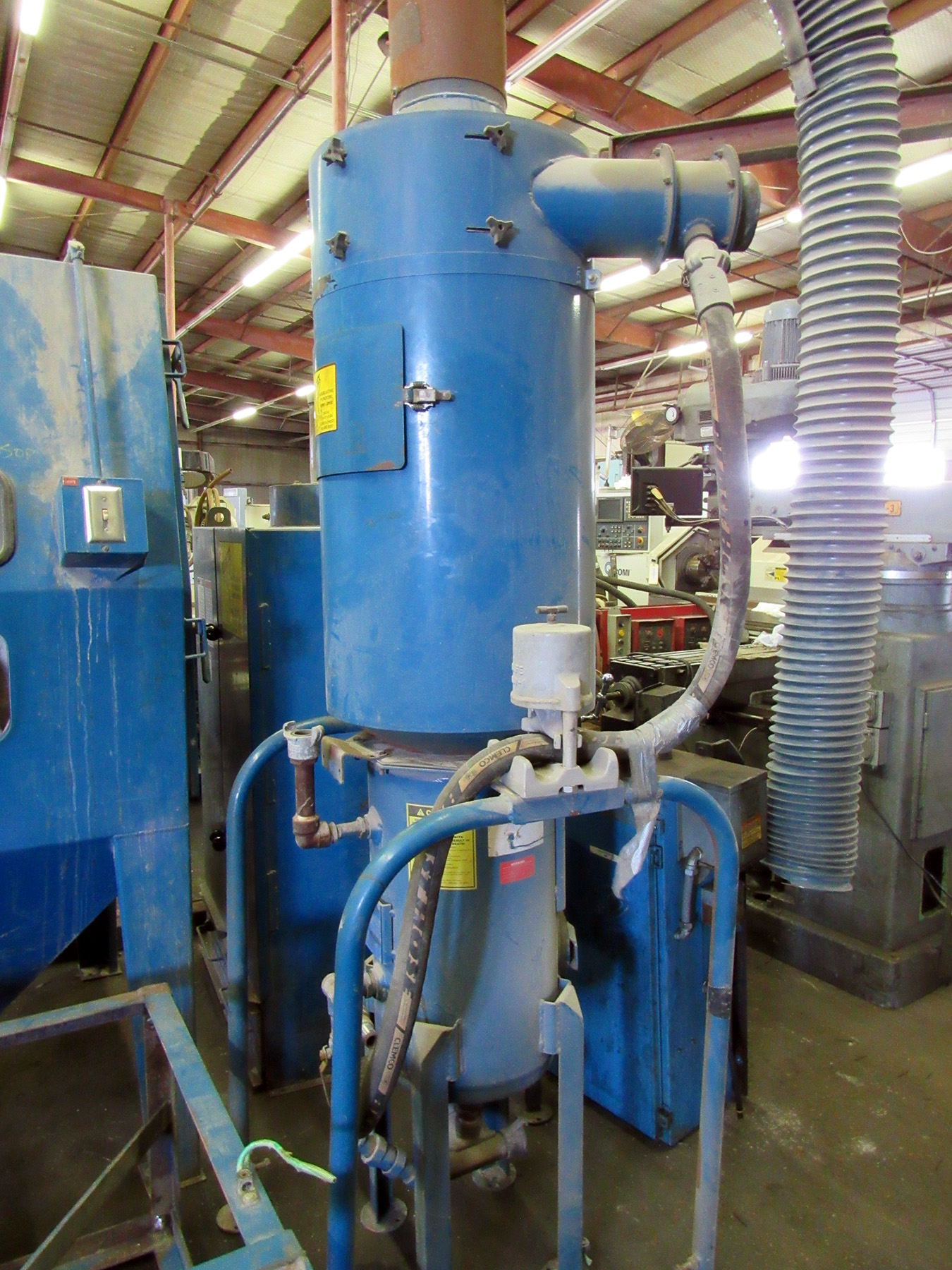 USED, A-BEC MODEL PDH-4848 BLAST CABINET WITH A-BEC MODEL ADC-1210 DUST ...