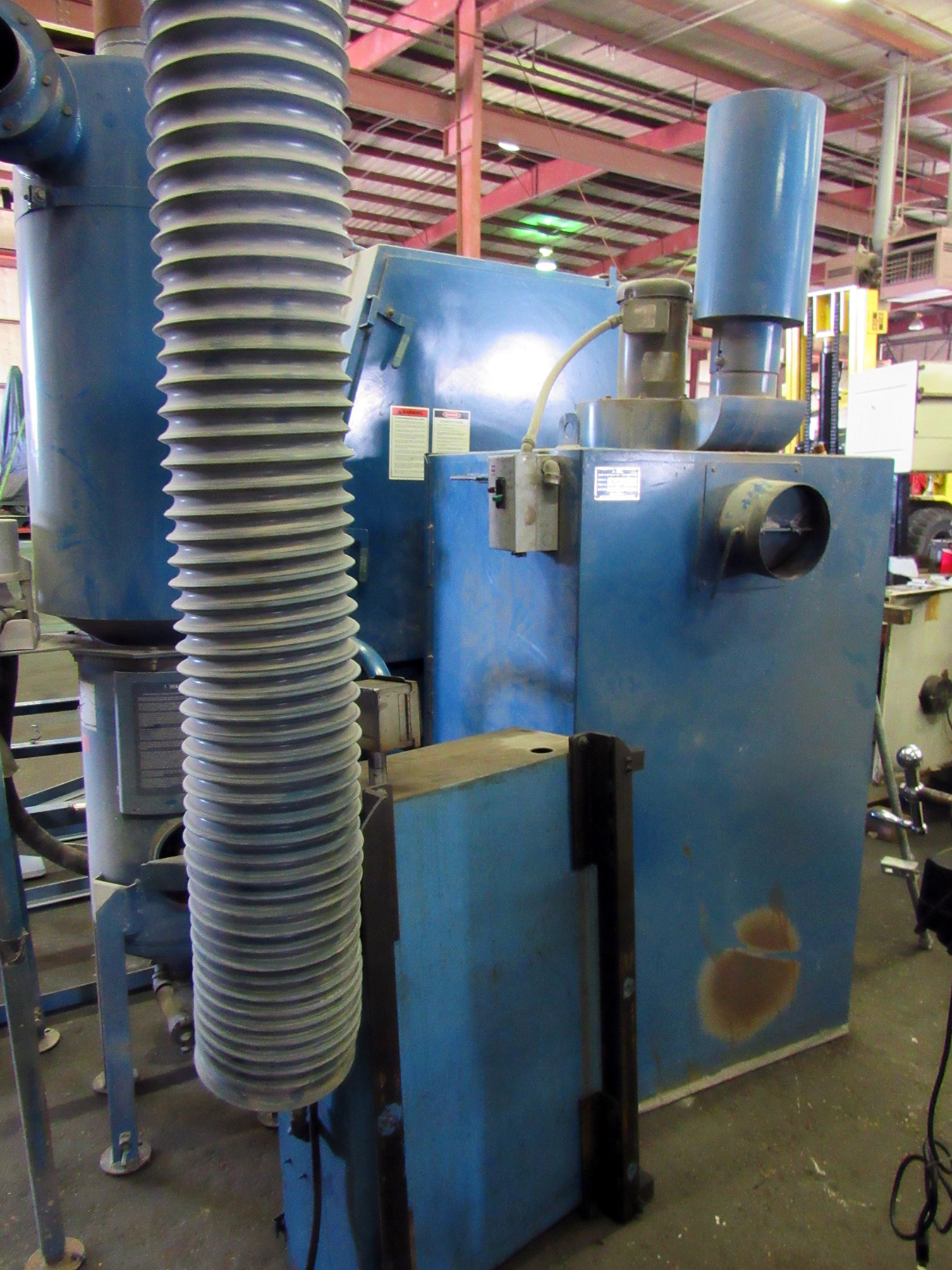 USED, A-BEC MODEL PDH-4848 BLAST CABINET WITH A-BEC MODEL ADC-1210 DUST ...