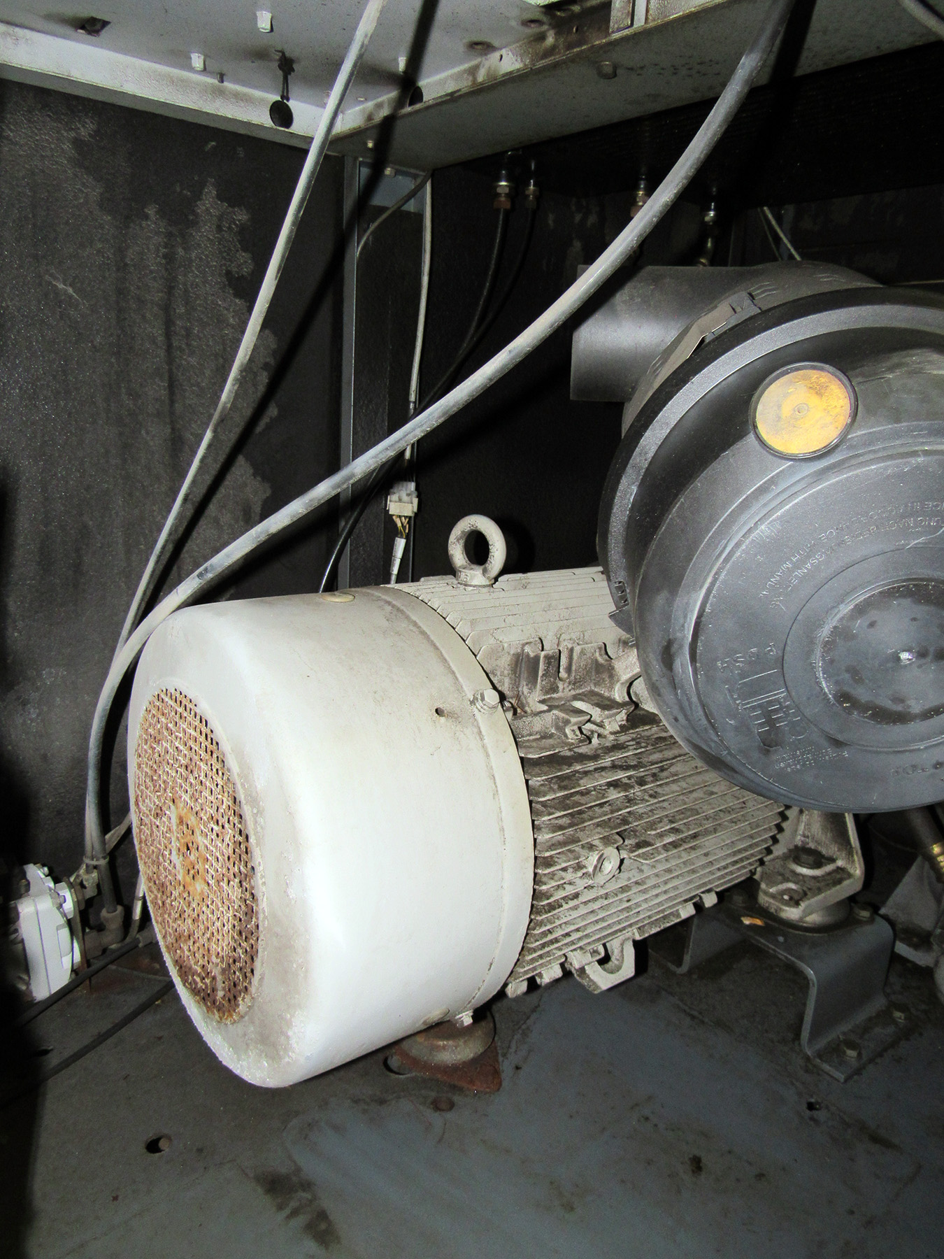 USED, ATLAS COPCO MODEL GA37+FF OIL-INJECTED ROTARY SCREW AIR ...