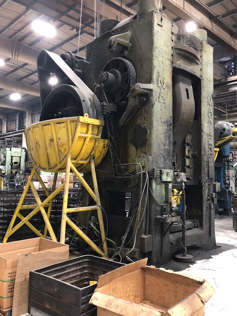 2000 TON NATIONAL MAXI FORGING PRESS, 12″ STR, 38″ SH, 44.50″ X 56″ BED ...