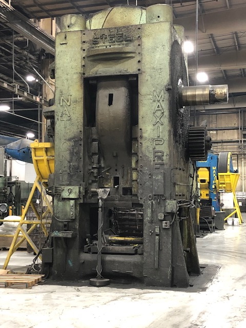 2000 TON NATIONAL MAXI FORGING PRESS, 12″ STR, 38″ SH, 44.50″ X 56″ BED ...