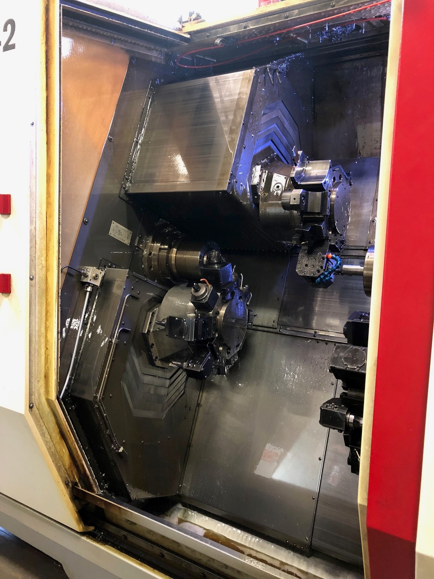 Traub TNX 65/42 CNC Lathe (2006) Live Tool Heads for Z&X axis (static ...