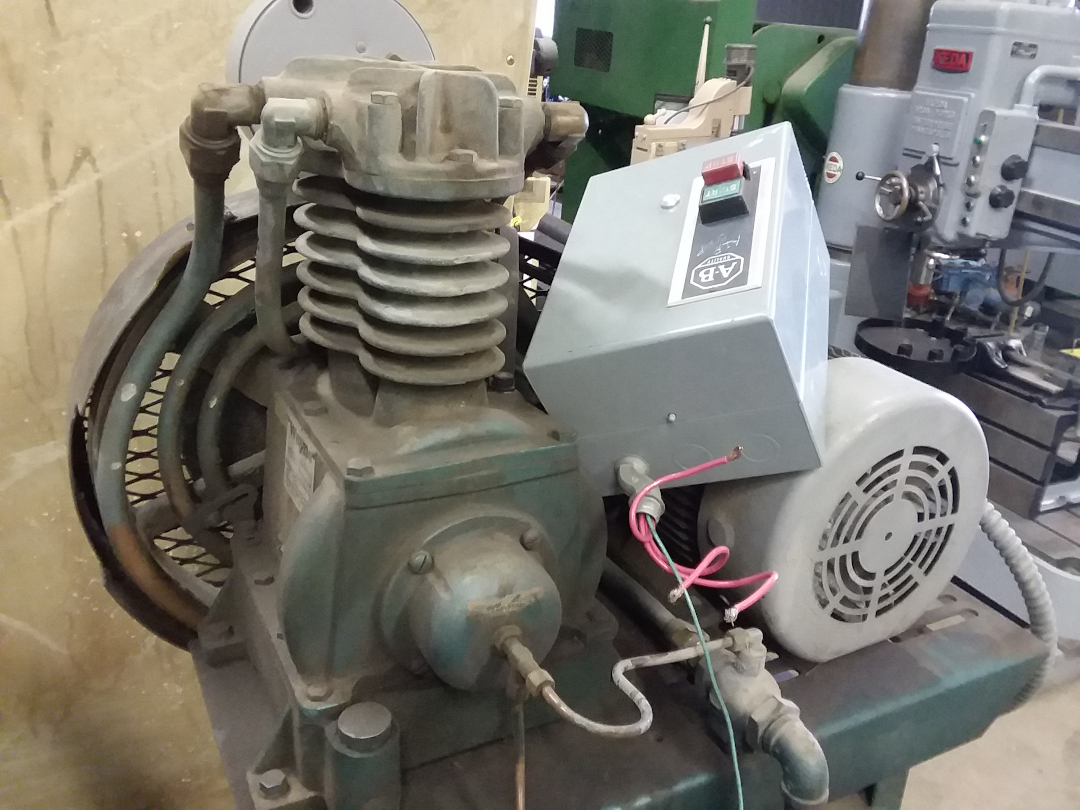 (1) PREOWNED WAYNE VERTICAL AIR COMPRESSOR, 2 STAGE, MODEL #: 376-V, S ...