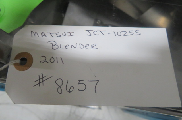 Matsui Used JCT-102SS Volumetric Blender on Stand, Yr. 2011, 120V | Zag ...