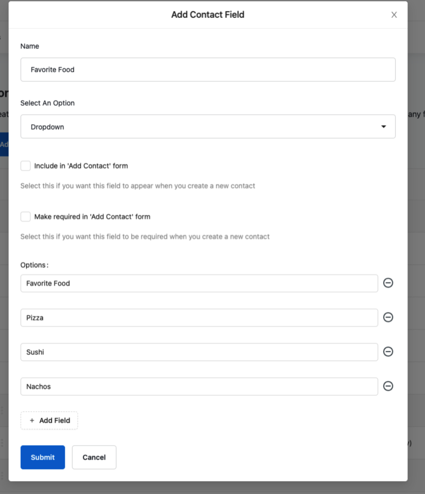 Set Up Field Mapping For A Dropdown Checkbox Or Radio Button Form