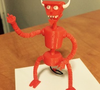 Articulated robot devil figure 3D models for 3D printing | makexyz.com