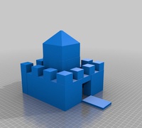 Simple castle 3D models for 3D printing | makexyz.com