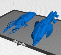 Eve online rifter minmatar frigate 3D models for 3D printing | makexyz.com