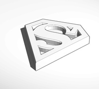 Superman logo 3D models for 3D printing | makexyz.com