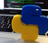 Python logo 3D models for 3D printing | makexyz.com