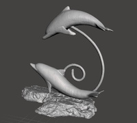 Dolphins 3D models for 3D printing | makexyz.com