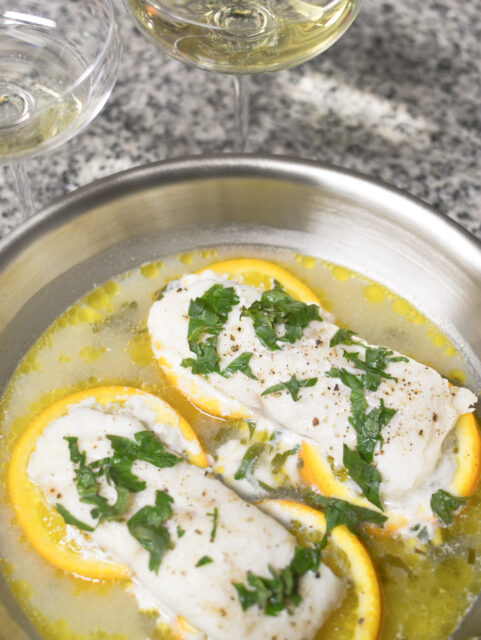 Champagne Steamed Cod – Marc Eats