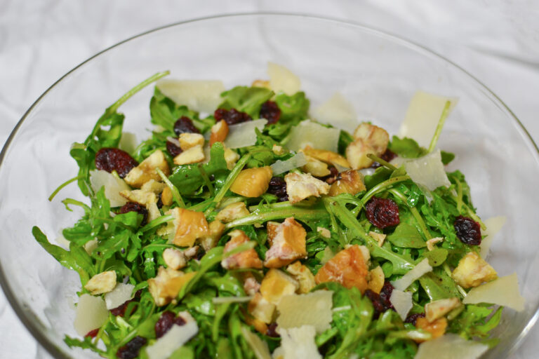 Balsamic Chestnut Arugula Salad - Marc Eats