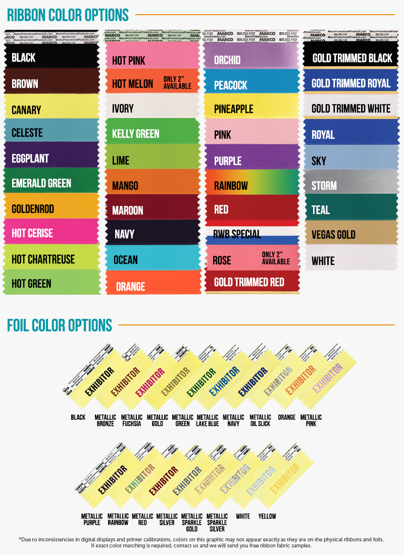 Customize Your MARCO Badge Ribbons w/Your Choice of Ribbon Color