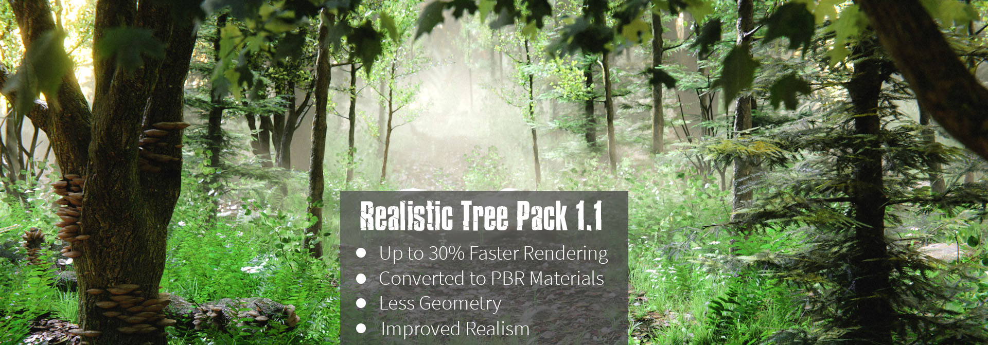 Blender真实三维树木资产包BlenderMarket Realistic Tree Asset Pack 2.8 + eevee ...