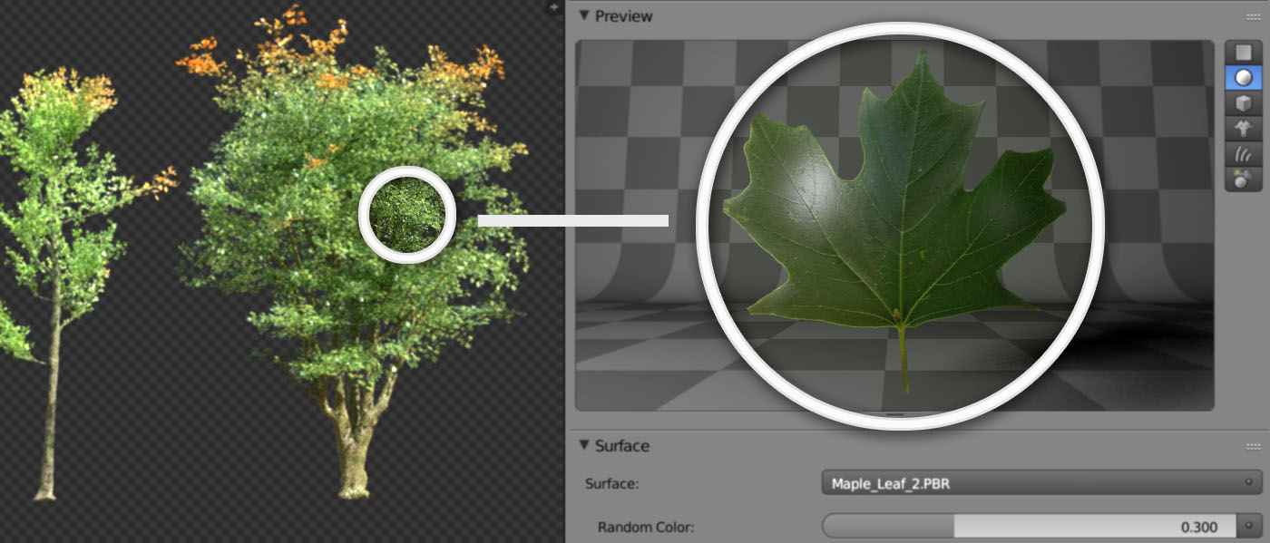 Blender真实三维树木资产包BlenderMarket Realistic Tree Asset Pack 2.8 + eevee ...