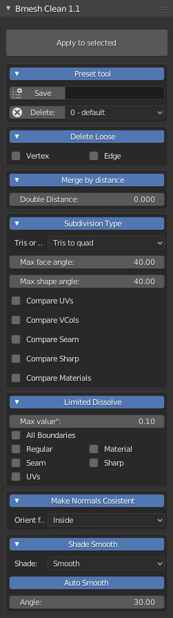 Bmesh Clean – Extreme Addons