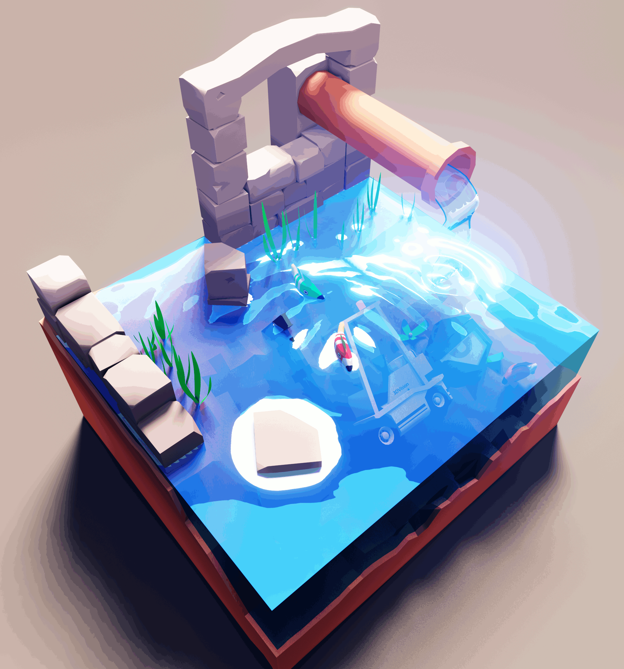 Quick Tipp Cubic Water In Blender Cgtrader http://www ...