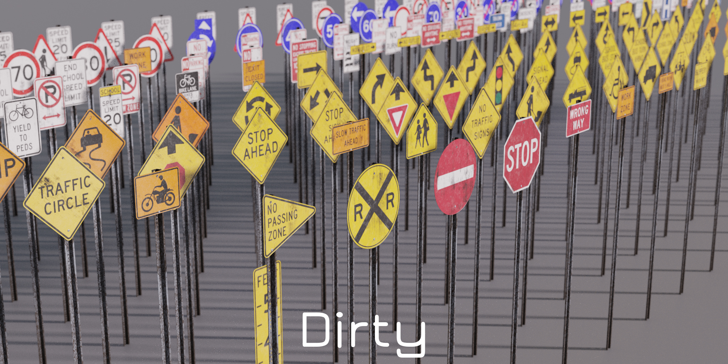 Road Signs Pack - Blender Market