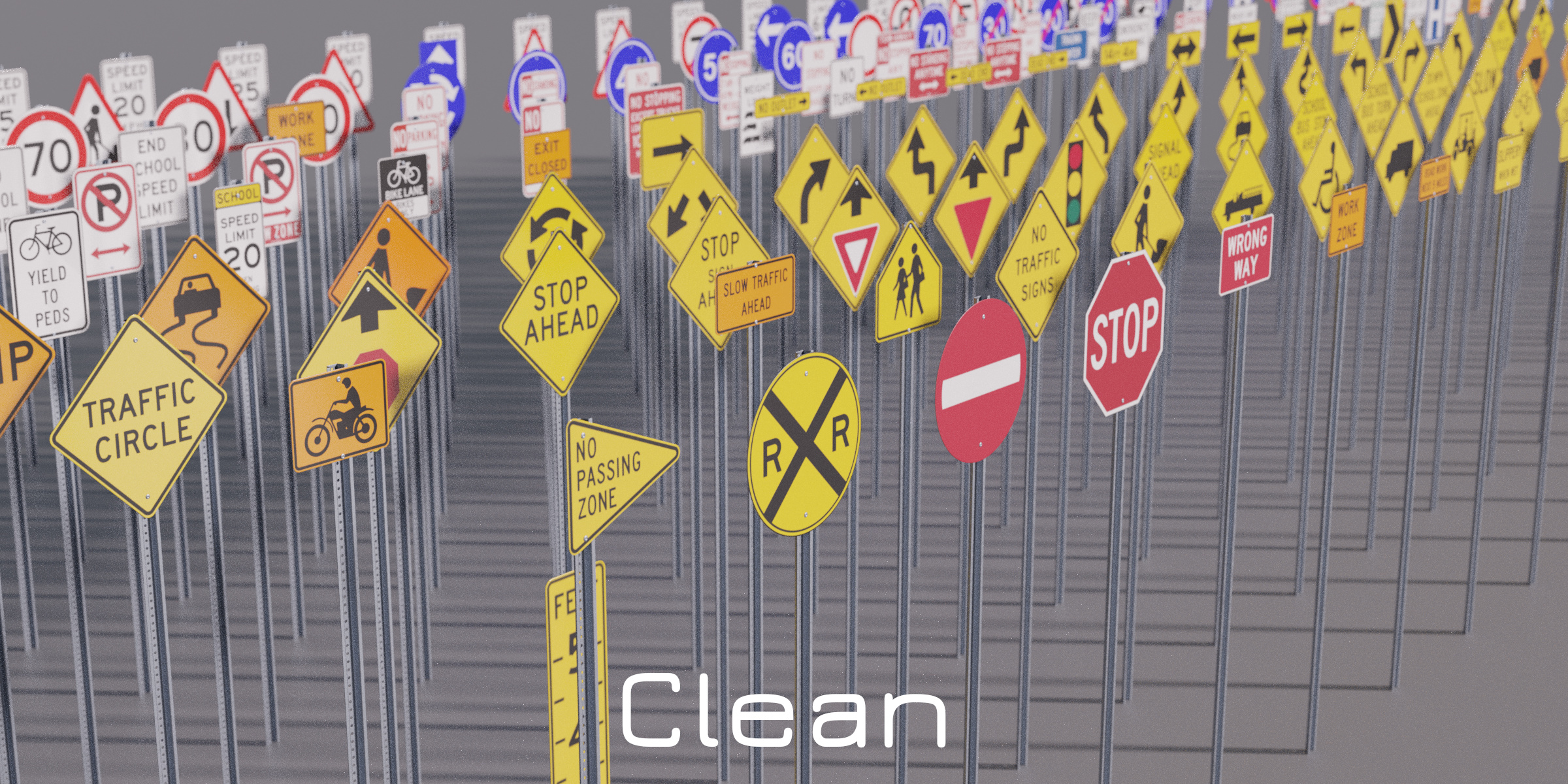 Road Signs Pack - Blender Market