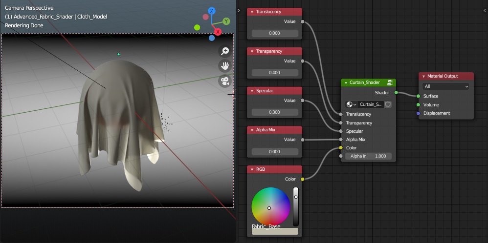 Advanced Curtain Shader - Blender Market