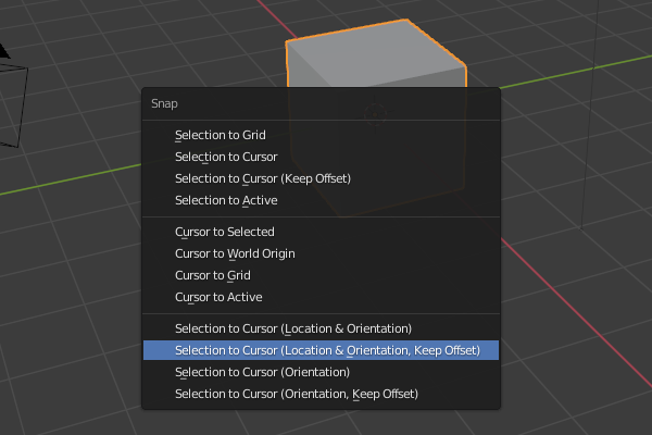 Selection to Cursor Orientation - Blender Market