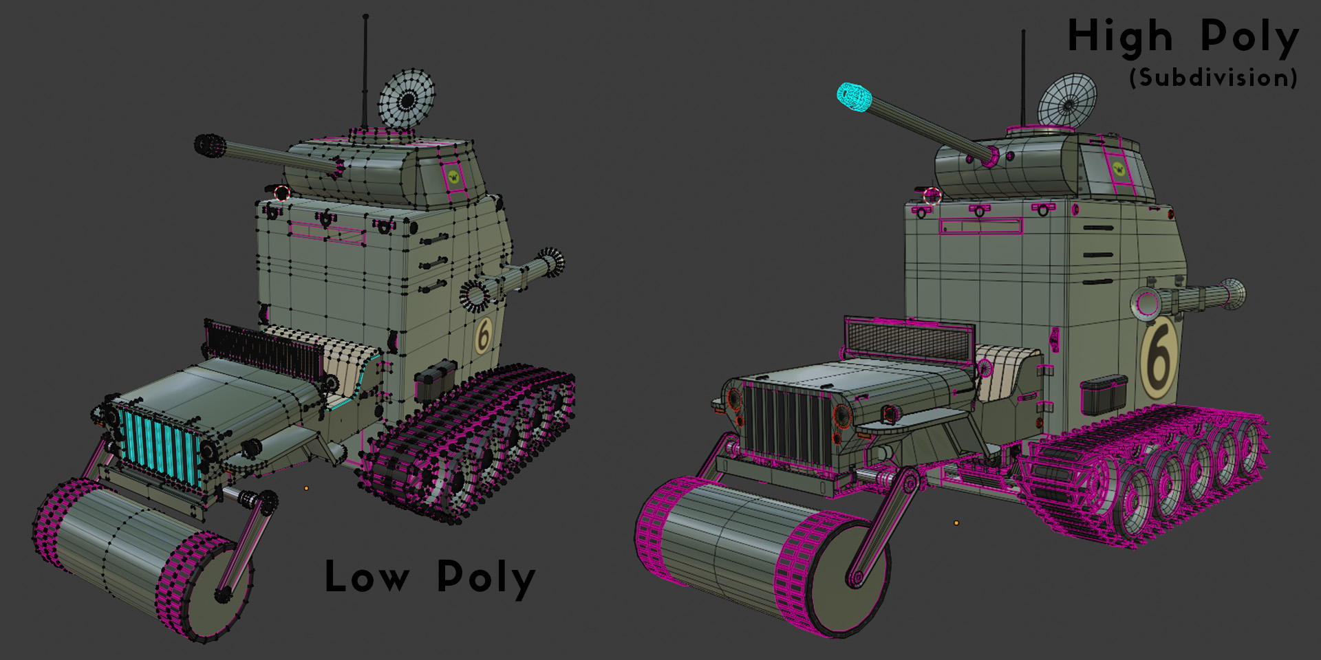 Race Car 6 Army Surplus Special from Wacky Races - Blender Market